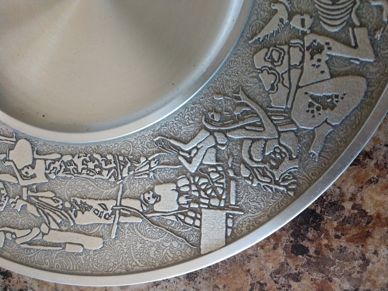Vintage Selangor Pewter Malay Plate - Etsy