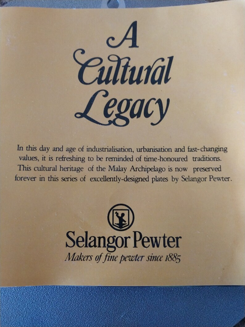 Vintage Selangor Pewter Malay Plate - Etsy