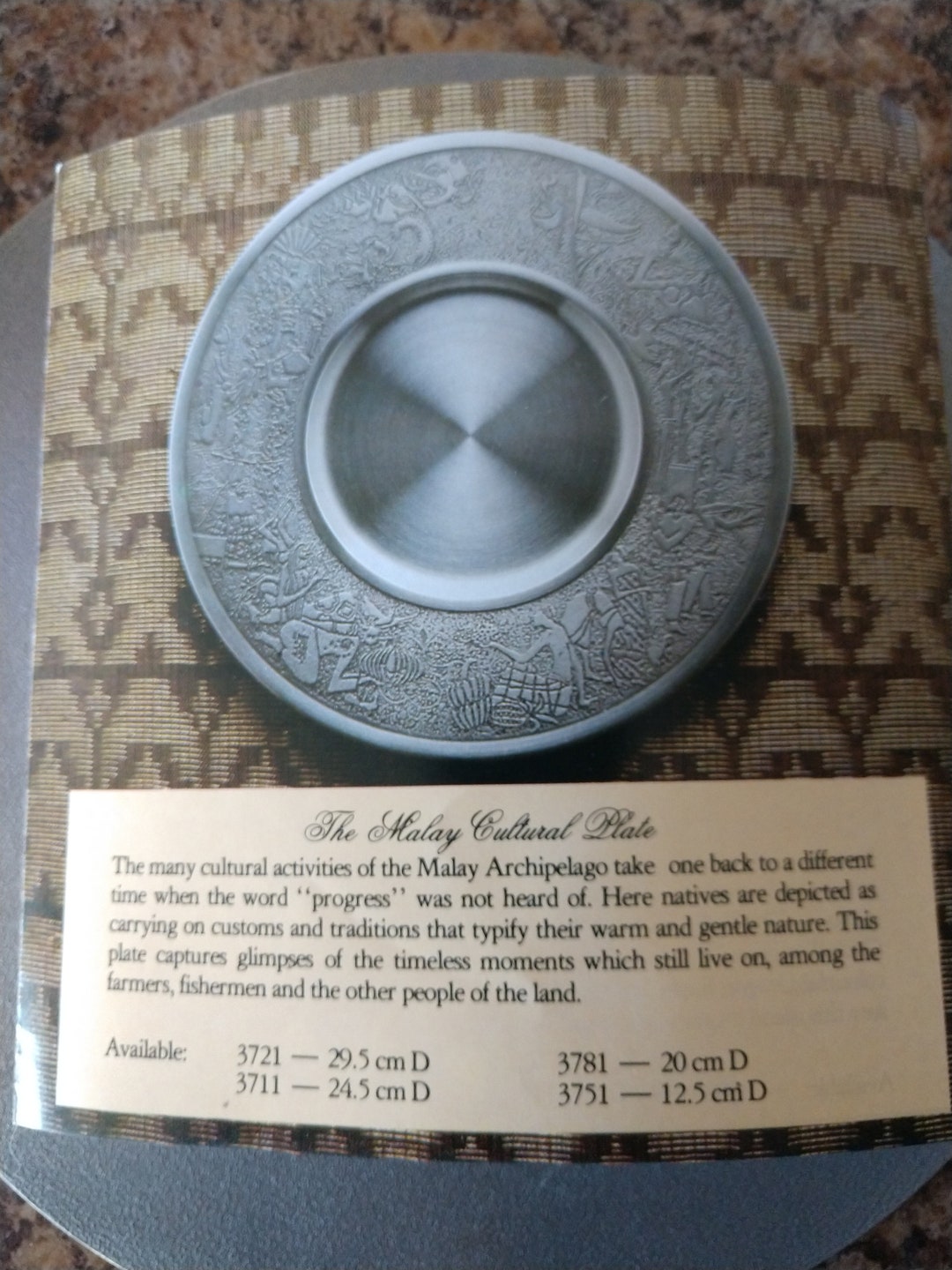 Vintage Selangor Pewter Malay Plate - Etsy