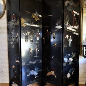 Magnificent Antique Japanese Room Divider Depicts the Four Seasons - Etsy