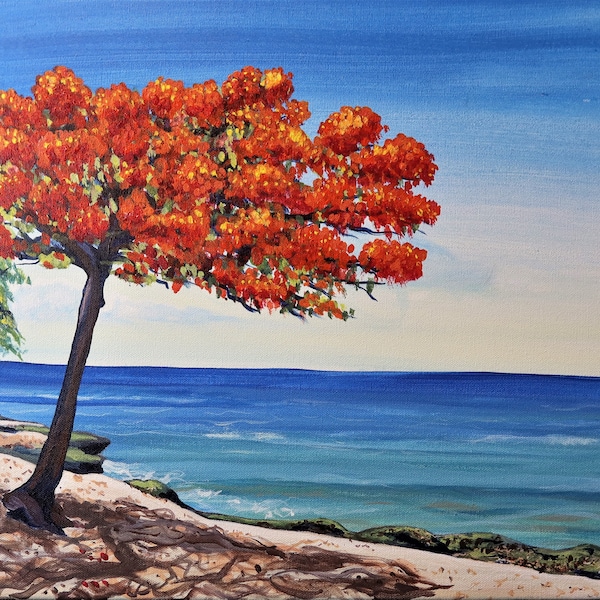 Flamboyant Tree Art - Etsy