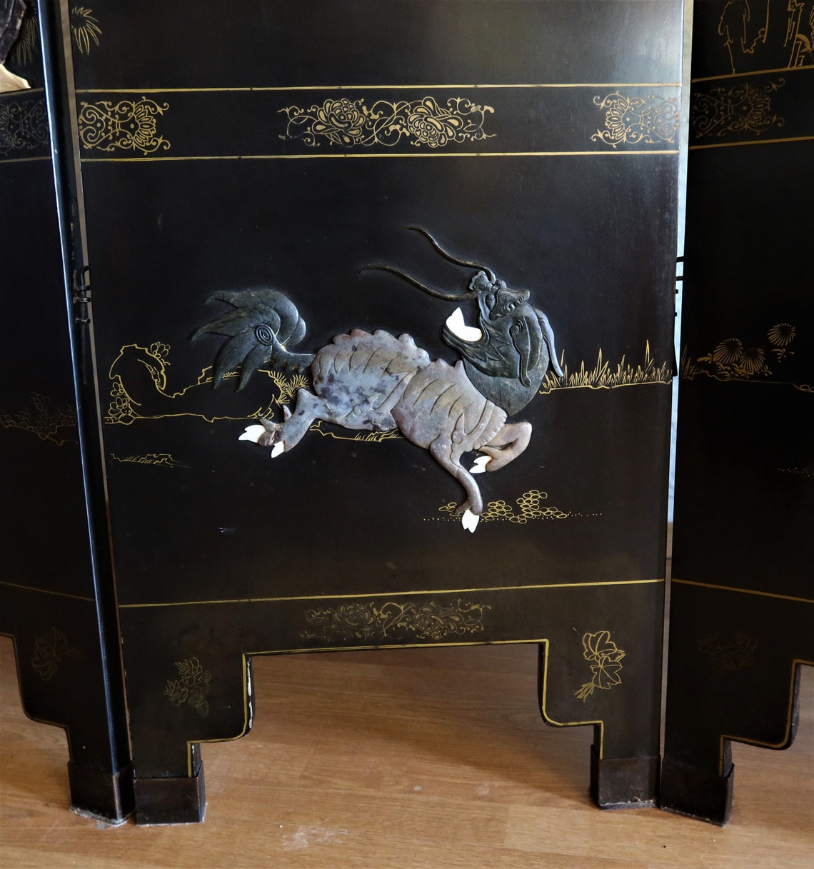 Magnificent Antique Japanese Room Divider Depicts the Four Seasons - Etsy