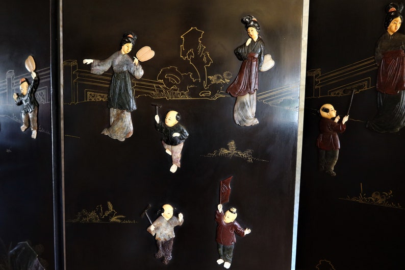Magnificent Antique Japanese Room Divider Depicts the Four Seasons - Etsy