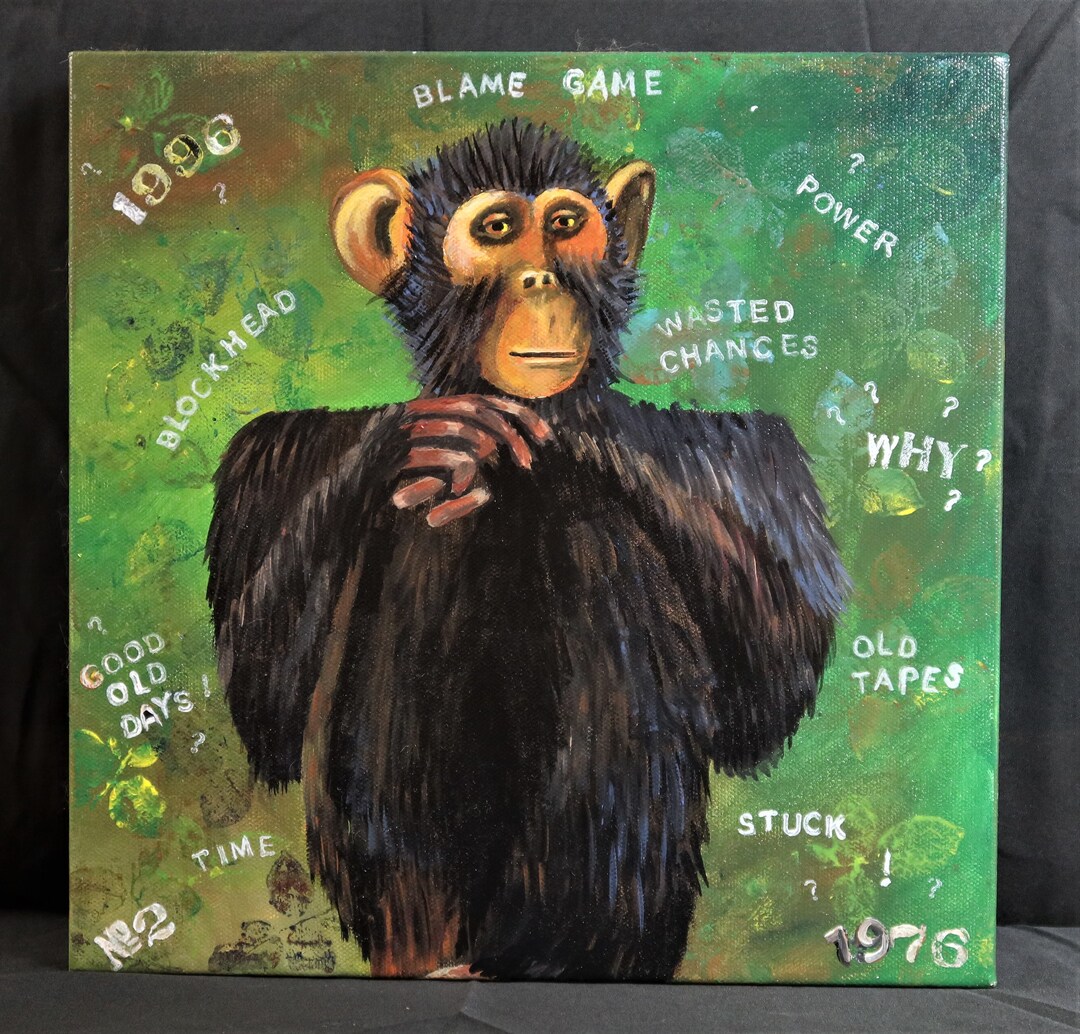 MONKEY MIND - #2 in the Series (ruminating - Living in the Past) - Etsy