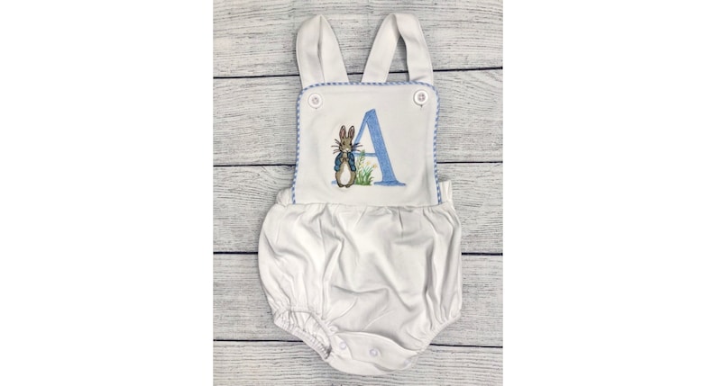 Peter Rabbit Monogrammed Sunsuit Personalized Bubble Romper - Etsy