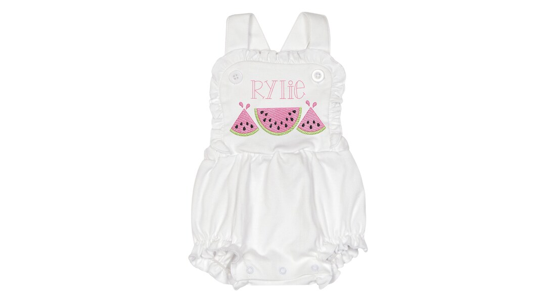 Watermelon Romper With Name | Birthday Outfit | Summer Gift ...
