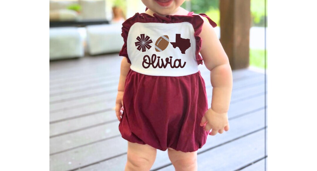 Custom Embroidered Sport Romper | Kid's Custom Outfit | Personalized ...