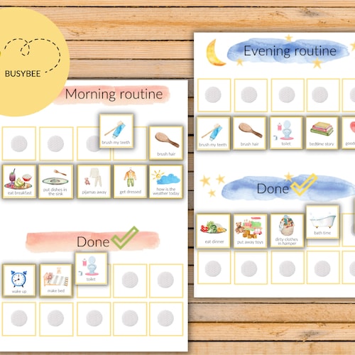 Visual Schedule Kids Daily Routine Chart Toddler Routine Chart - Etsy
