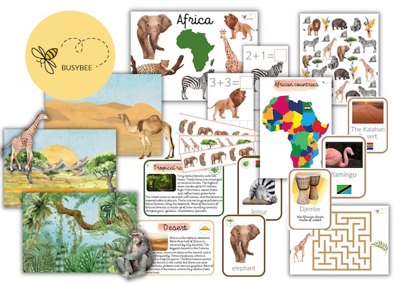 AFRICA BUNDLE Preschool Bundle Printable Kids Games - Etsy