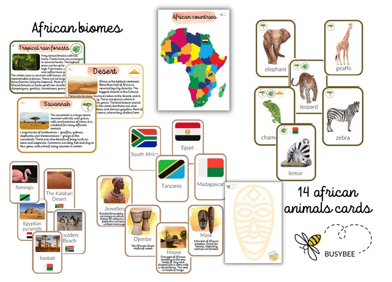AFRICA BUNDLE | Preschool Bundle | Printable Kids Games | Printable ...