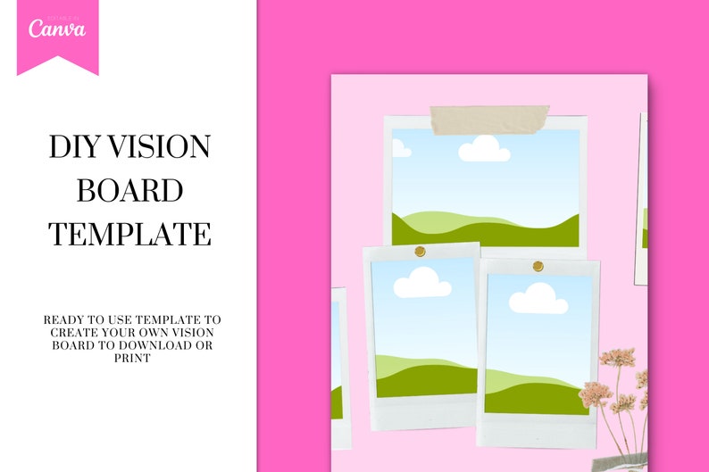 Digital Canva Vision Board Template - Etsy