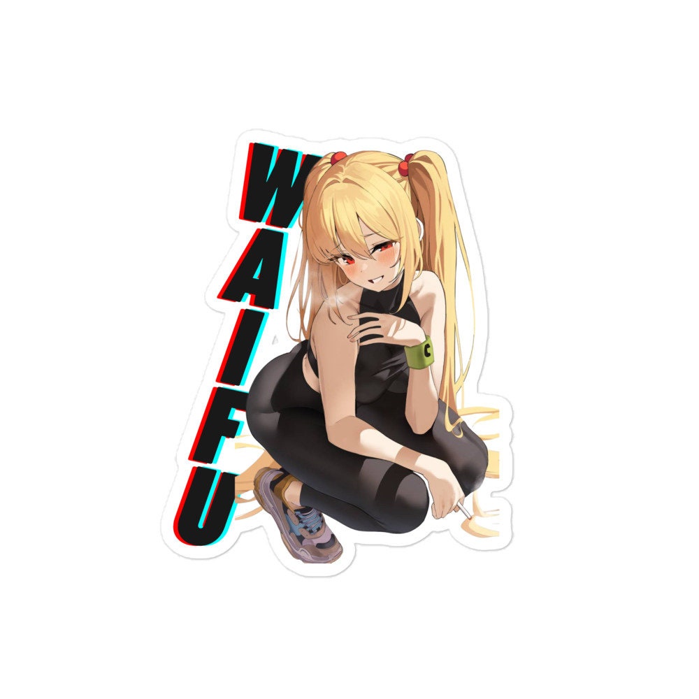 Leggings Waifu Ecchi Anime Girl Stickers Etsy