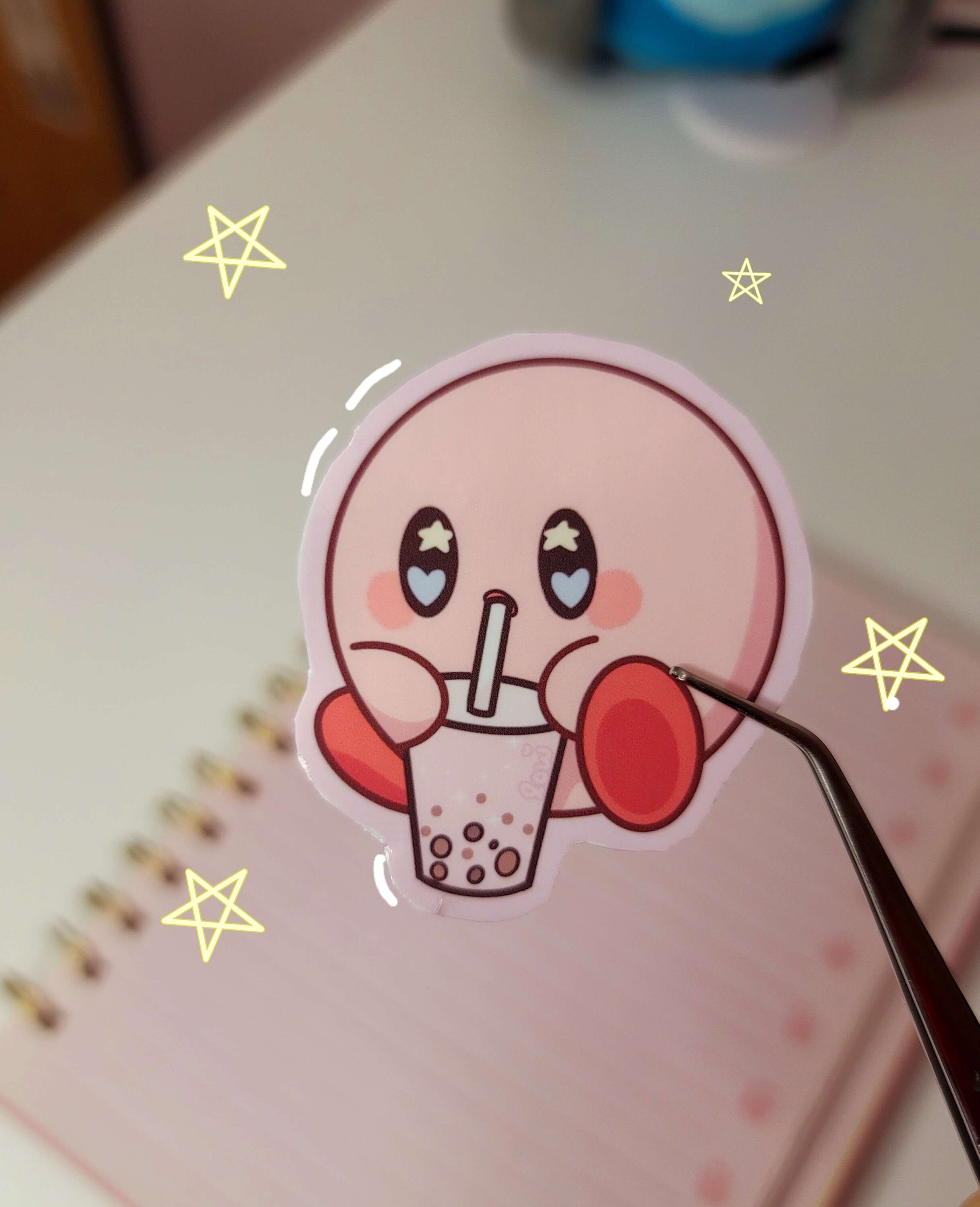 Kirby Boba! | Boba | Pink | Cute | Water Resistance - Etsy