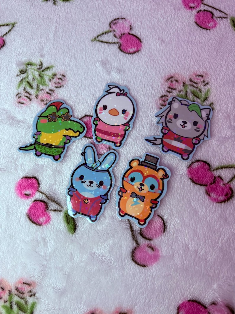 Five Nights at Freddys Stickers Mini Goober |bear|fox|bird|chicken ...