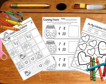 Valentine's Day Candy Heart Math & More for 1st and 2nd - Etsy