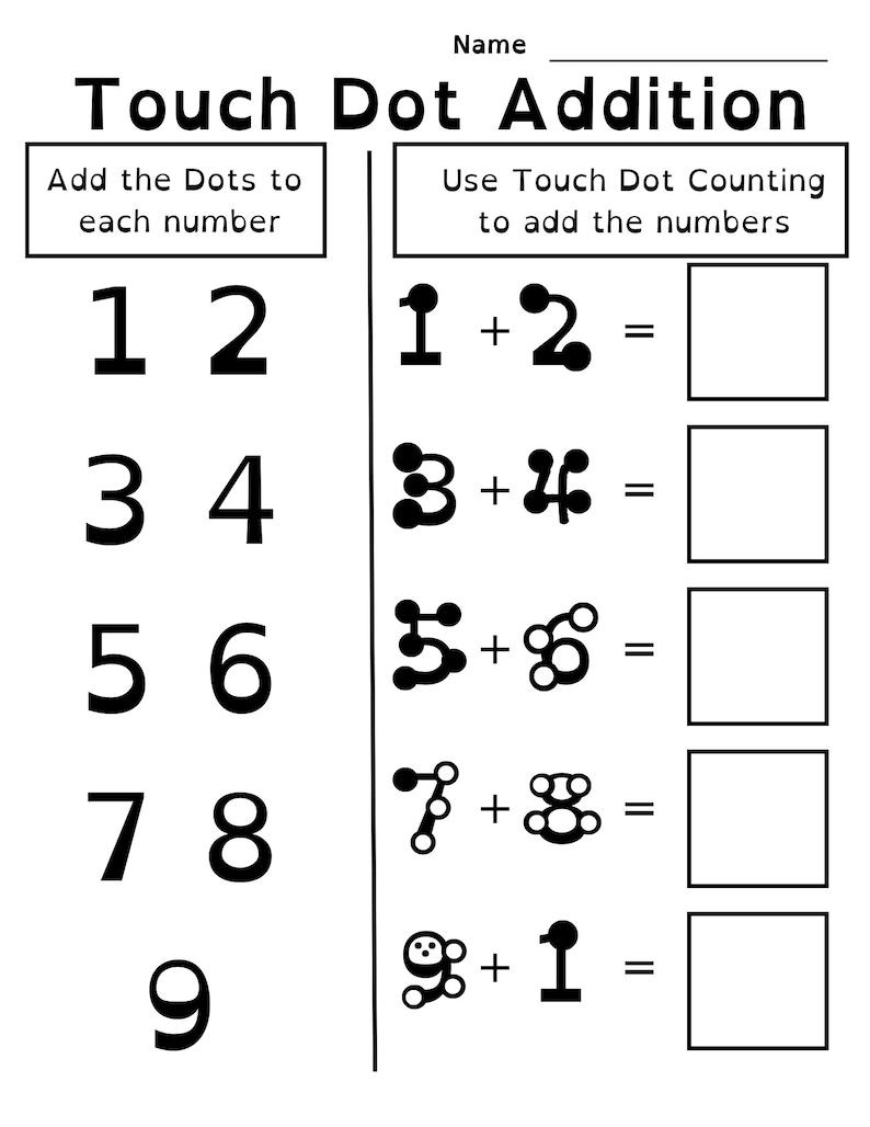 Touch Dot Math and Addition - Etsy