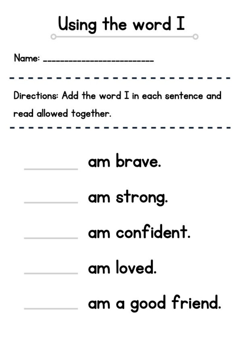 Preschool and Kindergarten Sight Words (I, See, We) - Etsy