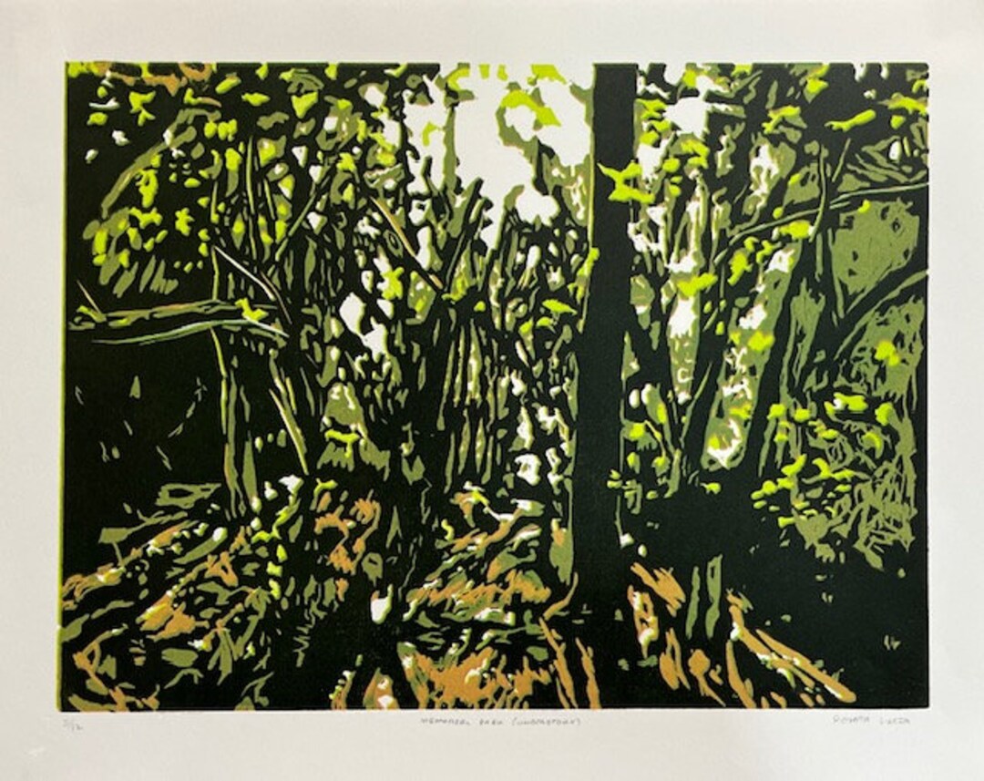 Wildscape Landscape Print: Art Print Limited Edition Reduction Linocut ...