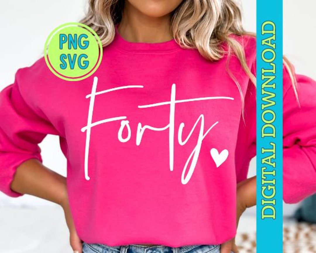 Cute Fortieth 40 Birthday Png Svg, Hello 40 Svg, 40th Birthday Svg ...