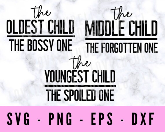 3 Bundle Sibling Svg Files Oldest Middle Youngest Svg Middle - Etsy