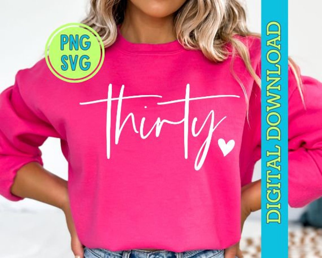 Thirty Png Svg, Hello Thirty Svg, 30 Birthday Svg, 30th Birthday Png ...