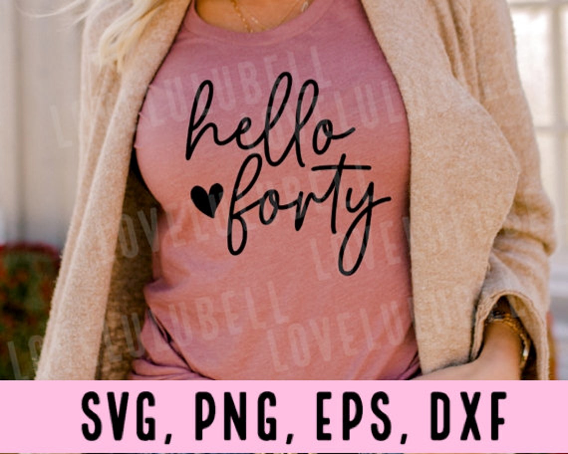 Hello Forty Svg Hello 40 Svg 40th Birthday Svg 40th - Etsy