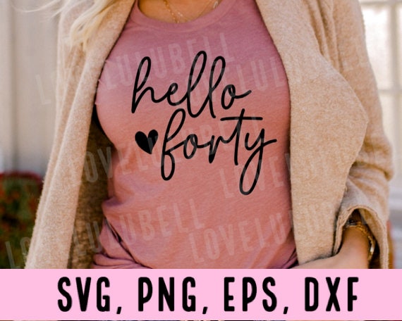 Hello Forty Svg Hello 40 Svg 40th Birthday Svg 40th - Etsy