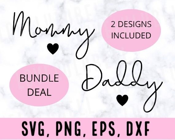 Mommy Daddy Svg Cute Mom Dad SVG File Mommy Daddy Cutting - Etsy