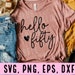 Hello Fifty Svg Hello 50 Svg 50th Birthday Svg 50th - Etsy
