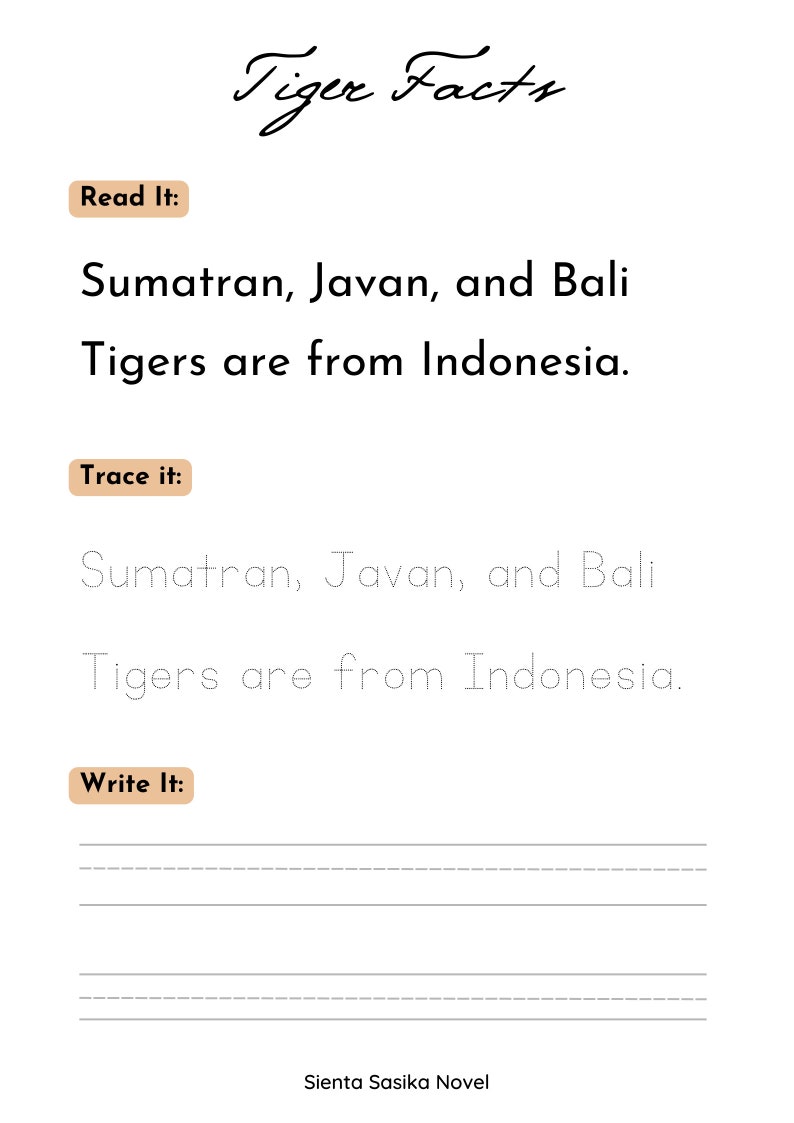 TIGER UNIT STUDY nature Unit Study Total 222 Pages Science, Homeschool ...