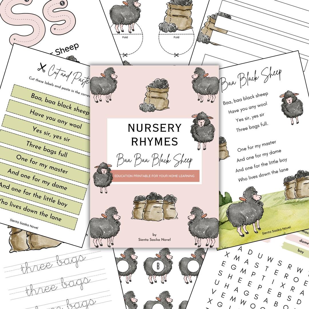 NURSERY RHYMES: Baa Baa Black Sheep Activity Worksheet, Nursery Rhymes ...