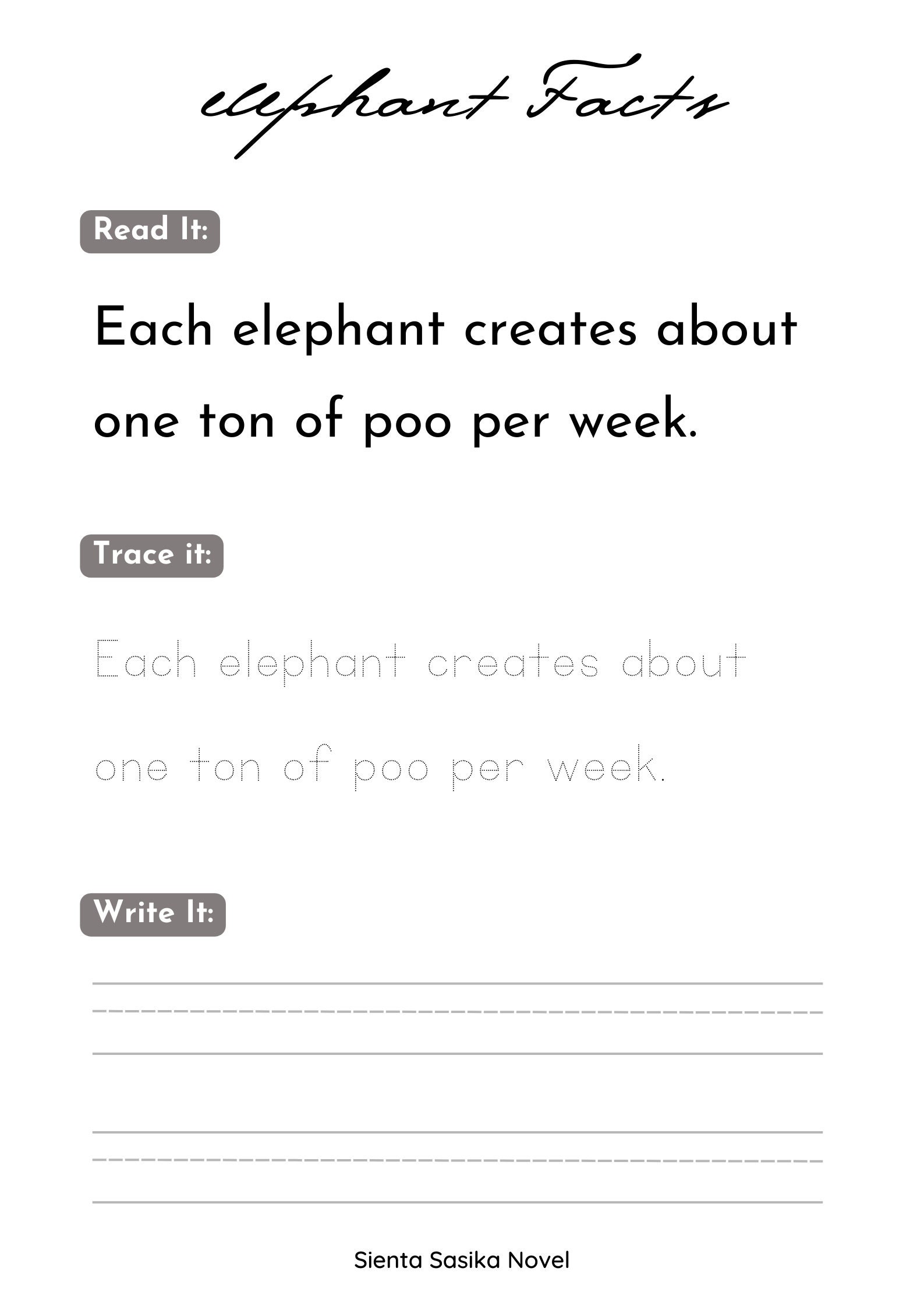 ELEPHANT UNIT STUDY [nature Unit Study] Total 178 Pages | Science ...