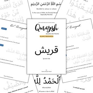 Quran Learning Printable: Tracing Surah Al-kawthar, Al-maun, An-nasr ...