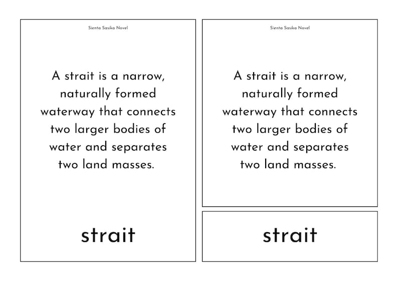 LAND and WATER FORMS Montessori 3 Parts Card - Etsy