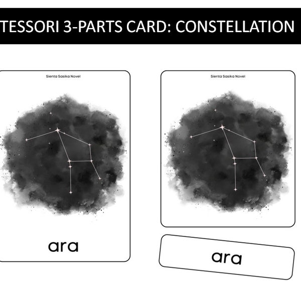 Montessori Constellation Cards - Etsy