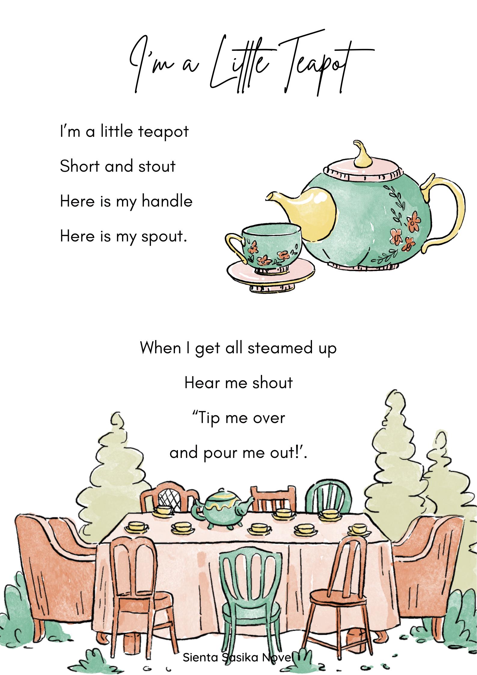 NURSERY RHYMES: I'm a Little Teapot Activity Worksheet, Nursery Rhymes ...