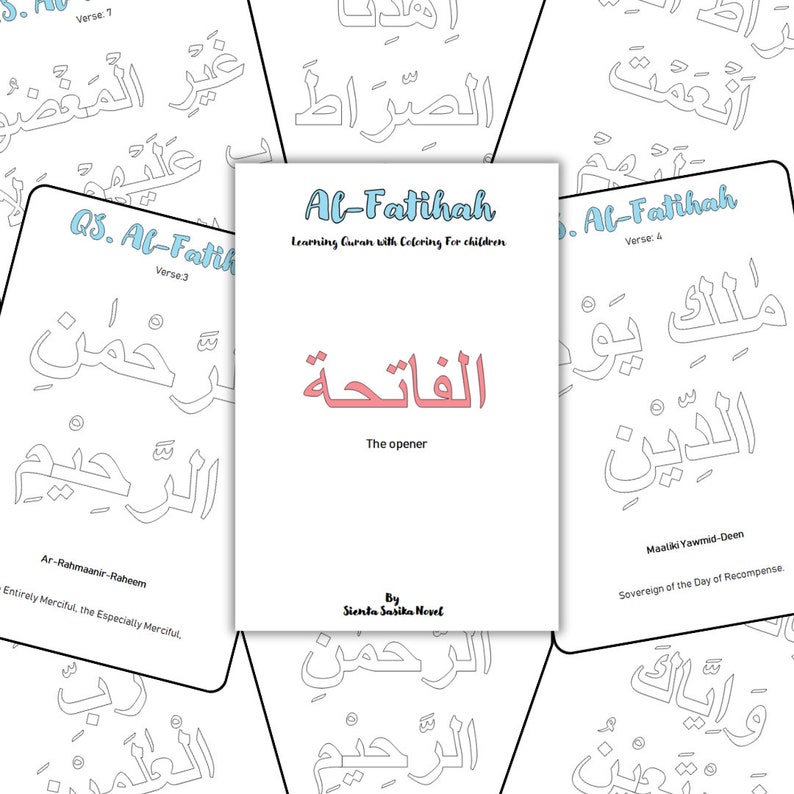 Quran Learning Coloring Pages: Surah Al-ikhlas, Al-falaq, An-nas, Al ...