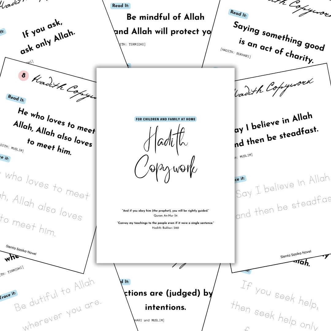 ISLAMIC RESOURCES: 99 Hadith Copy Work of Prophet Muhammad SAW Teaching ...