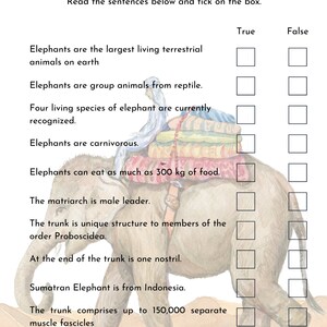 ELEPHANT UNIT STUDY [nature Unit Study] Total 178 Pages | Science ...