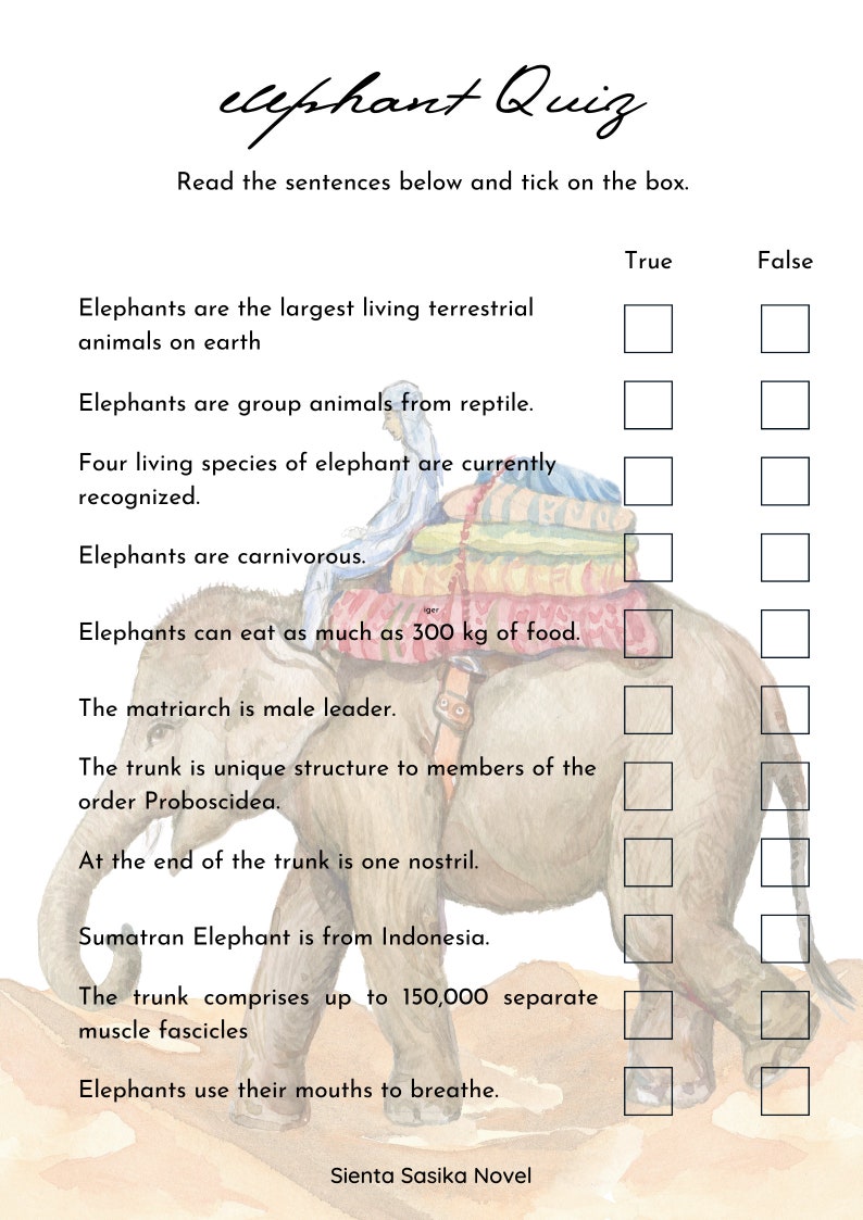 ELEPHANT UNIT STUDY [nature Unit Study] Total 178 Pages | Science ...