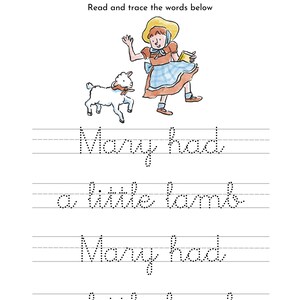 NURSERY RHYMES: Mary Had a Little Lamb, Activity Worksheet, Nursery ...