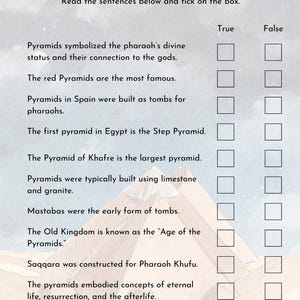 PYRAMIDS Unit Study, Ancient Egypt, History, Cultural Area ...