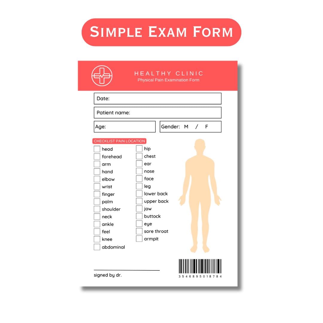 LITTLE DOCTOR: Physical Pain Examination Form | Science, Medical ...