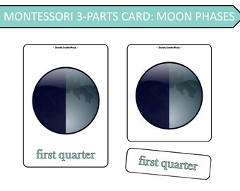 Moon Flash Cards - Etsy