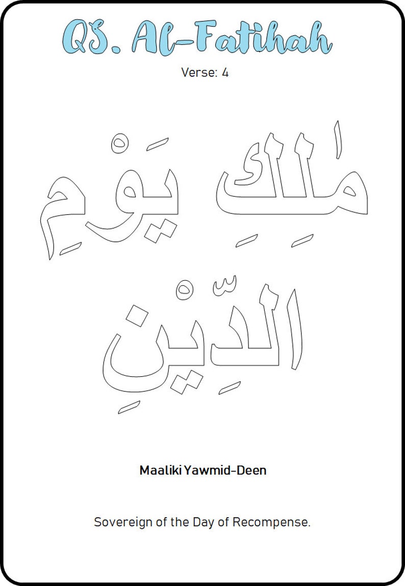 01. LEARNING QURAN for Kids With COLORING 5 Surah Al-ikhlas - Etsy