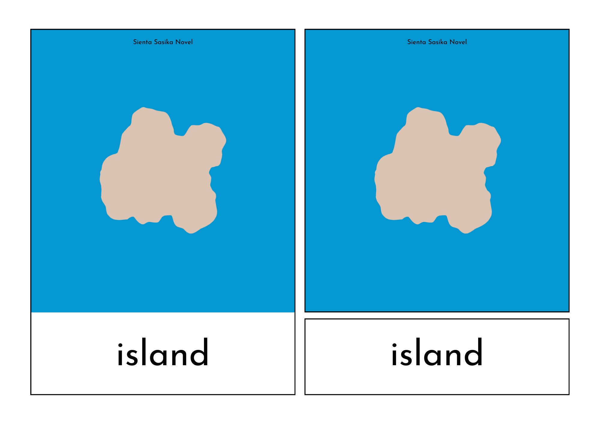 LAND and WATER FORMS Montessori 3 Parts Card - Etsy