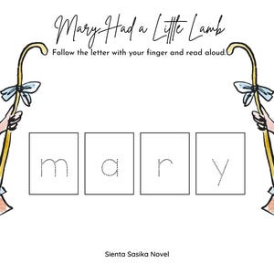 NURSERY RHYMES: Mary Had a Little Lamb, Activity Worksheet, Nursery ...