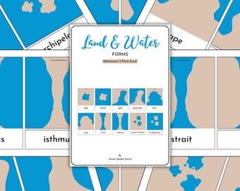 Montessori Land and Water Forms - Etsy