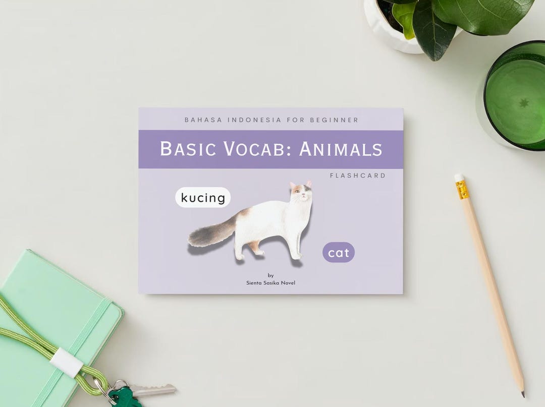 BAHASA INDONESIA for Beginner: Animals Vocabulary Learning Card in ...