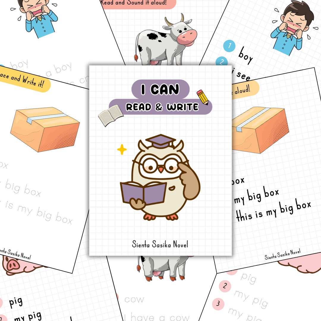 PRESCHOOL PRINTABLE: I Can Read and Write 200 Pages Education Printable ...